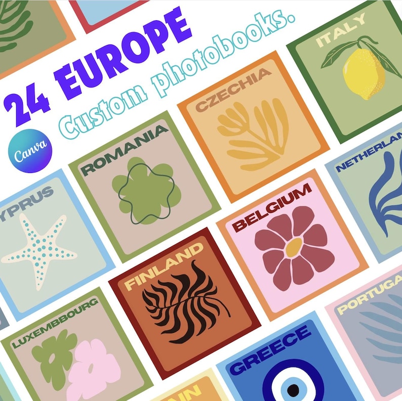 Customisable EUROPE Photobook- Digital Desgin - Etsy