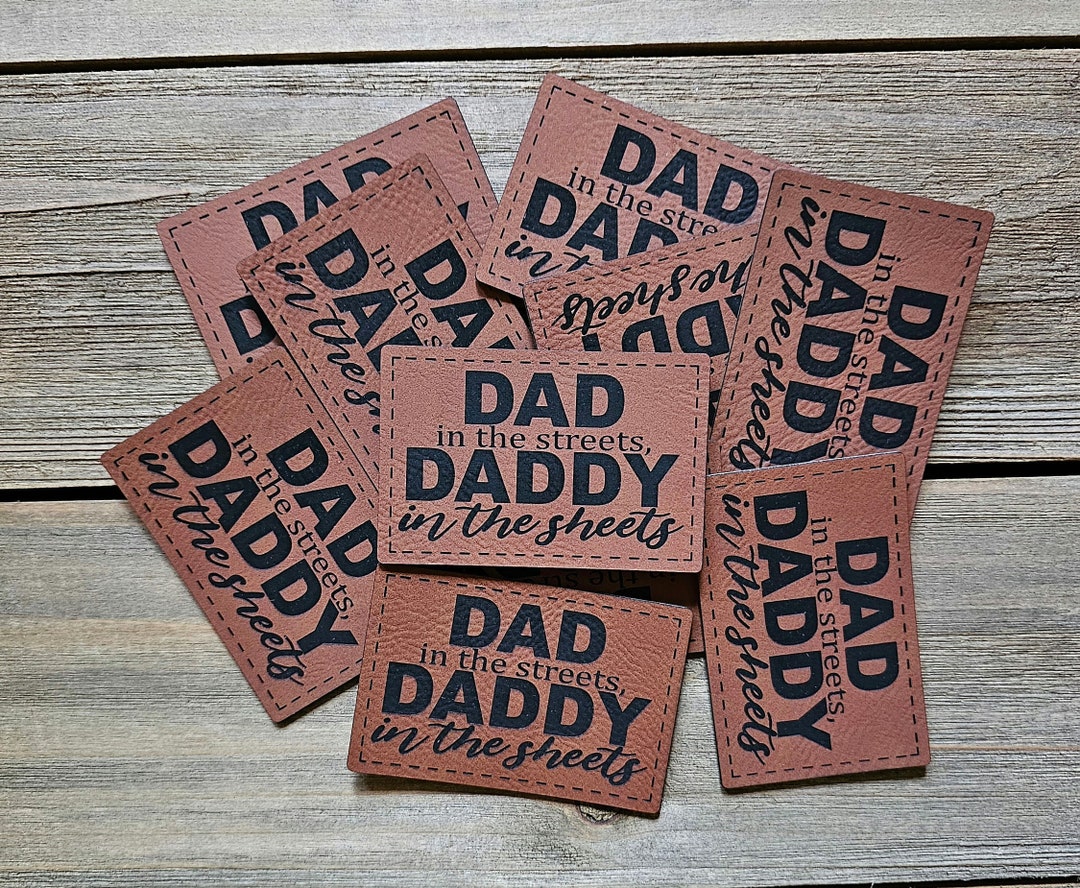 Engraved Leatherette Patch, Iron on Patch, Hat Patch, Dad in the ...