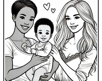 Happy Pride, Coloring Book Page, Two Dad's - Etsy