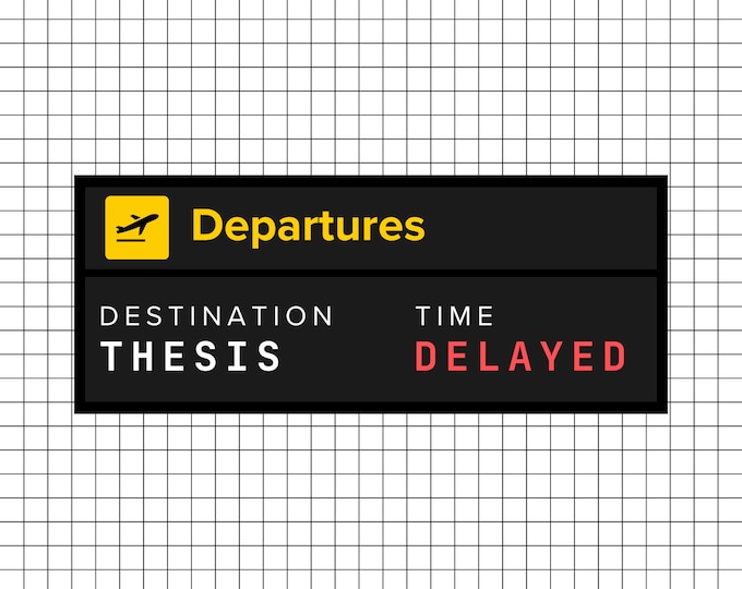 Funny Grad Student Sticker, Thesis Sticker, Academic Sticker ...