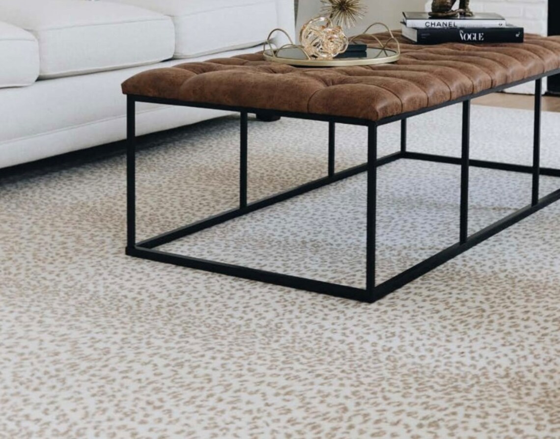 Custom Wool Area Rug, "spots" or "stripes," Animal Print Serged Area ...