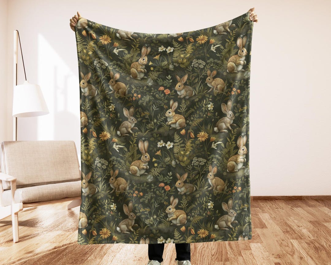 Cottagecore Blanket Floral Decor, Boho Decorative Floral Blanket ...