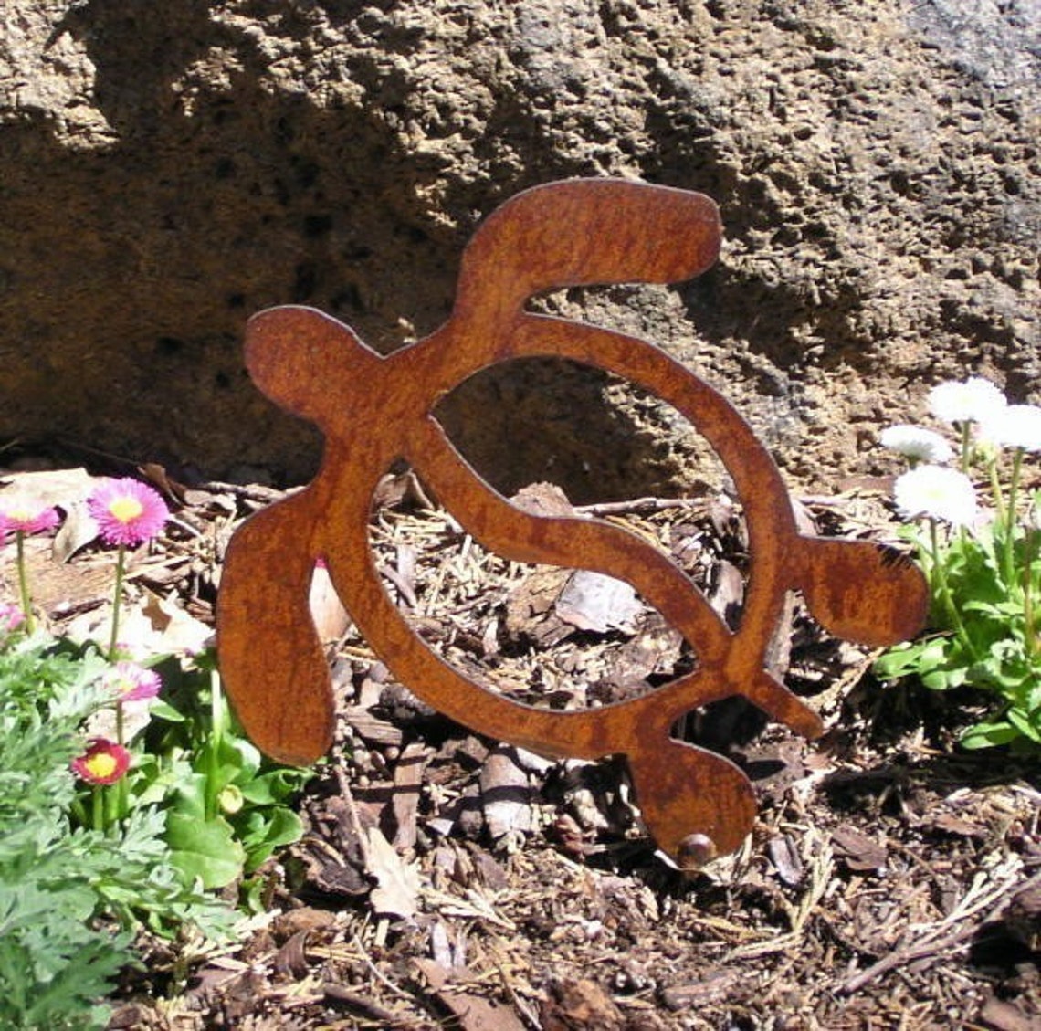 Rusty Finish Hawaiian Turtle Honu Metal Garden Art Yard Stake | Etsy