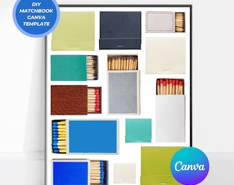Neutral Blank Matchbox Template | Create Your Own | Custom Personalized ...