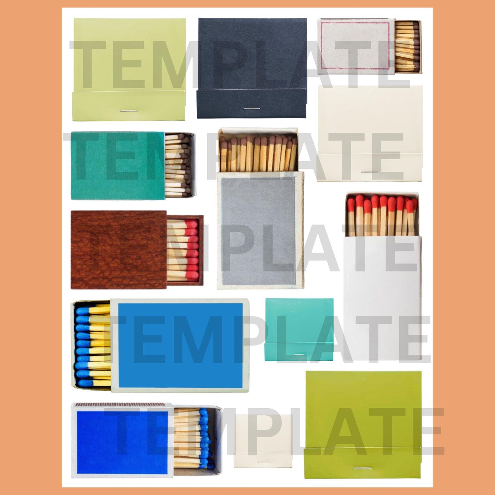Matchbook Art Print Template: DIY Keepsake (canva, PDF) - Etsy