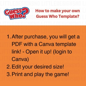 Custom Guess Who Game Template: Editable Canva Cards (PDF) - Etsy
