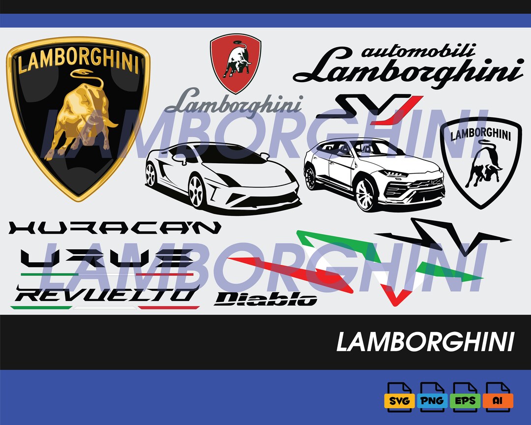 LAMBORGHINI SVG and PNG Files High Resolution Images - Etsy