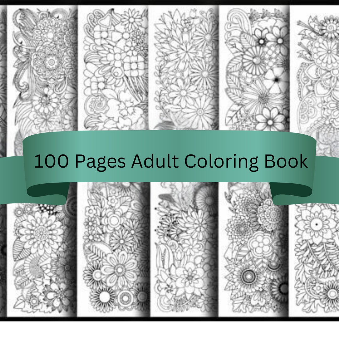 Adult Coloring Book Pages - Etsy