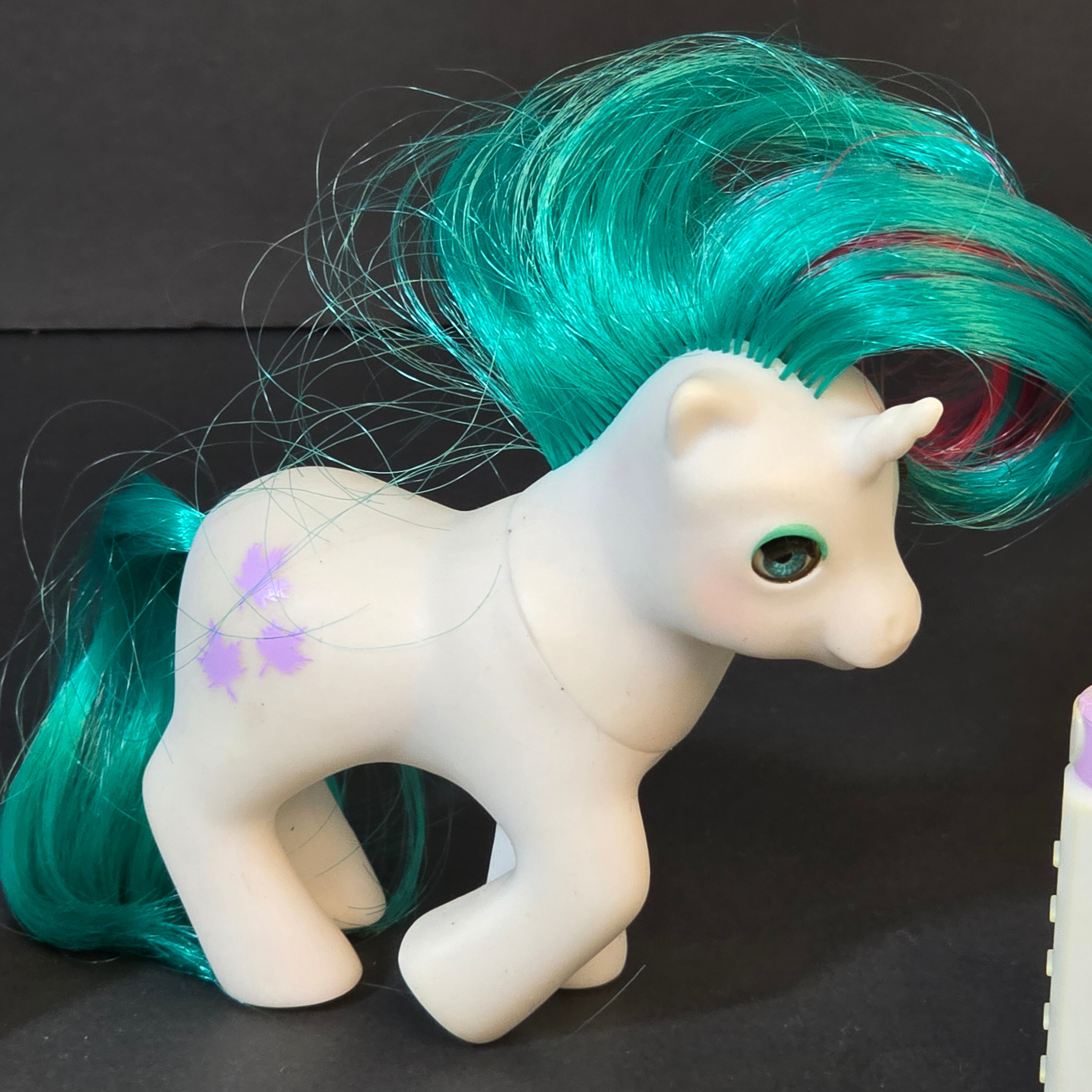 My Little Pony G1 1986 Beddy Bye Eye Ponies Leafs White Unicorn MLP ...