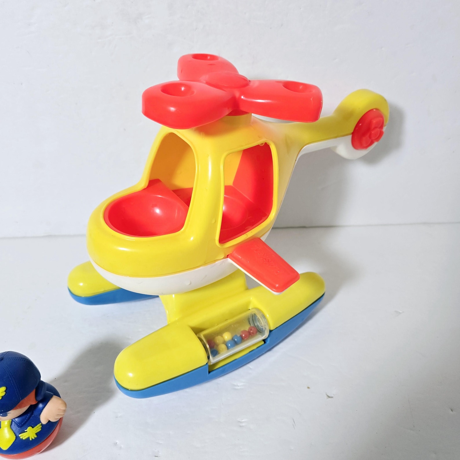 Vintage Playskool Weebles Plastic Toy Helicopter With 1 Police Weeble ...