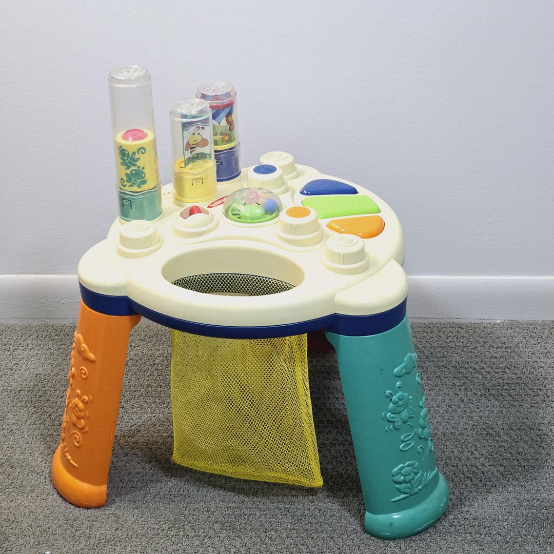 2001 Playskool Air-tivity Table With 3 Stackable Cylinders Hasbro HTF ...