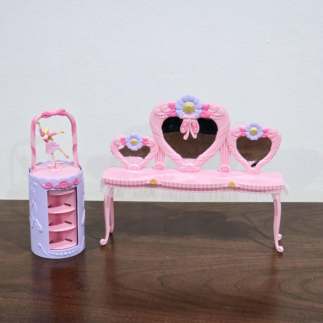 Barbie 12 Dancing Princesses Ballet Vanity Furniture Playset Vintage - Etsy