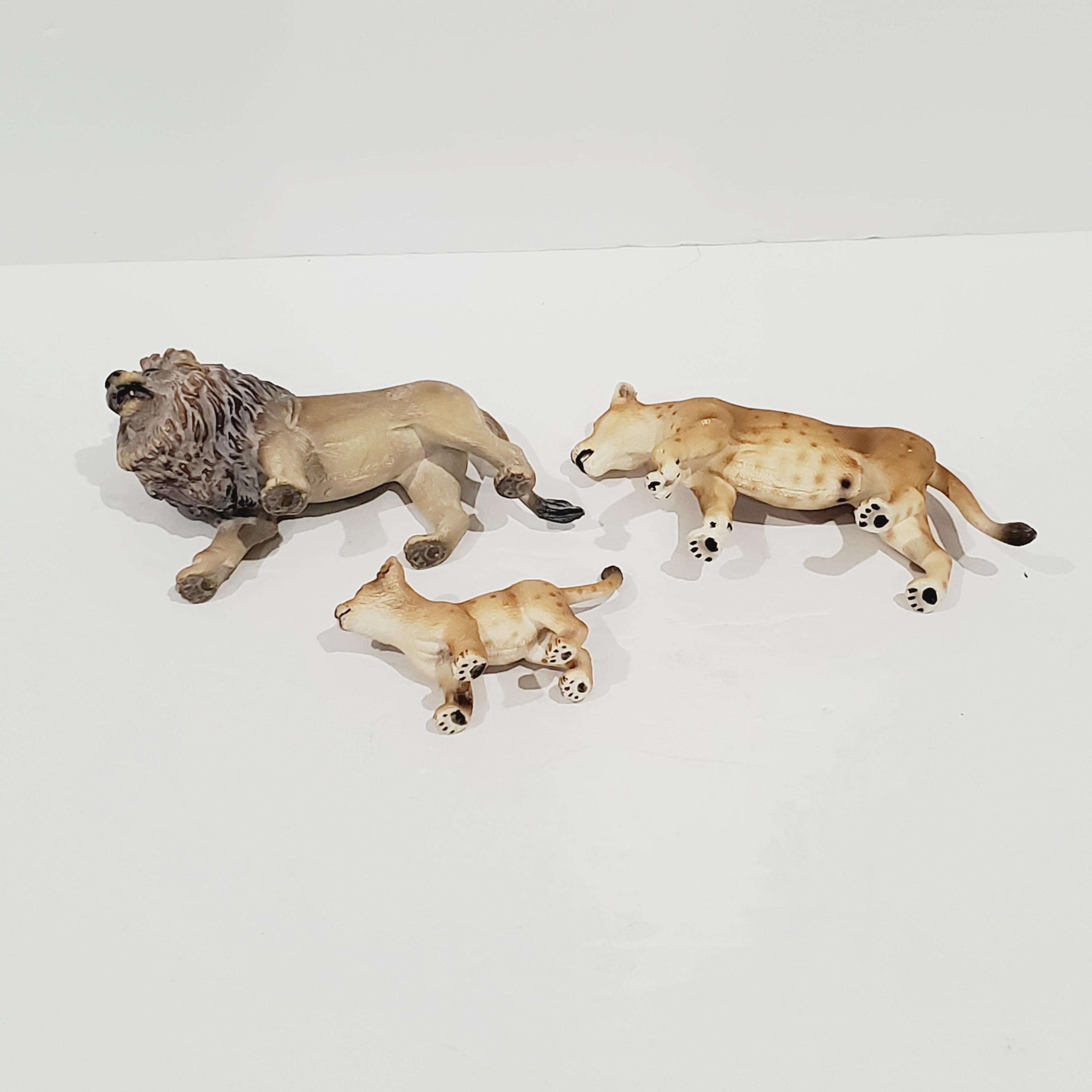 Schleich Lion Family Pride Male Lion Female Lioness Cub Set 3 Animal ...