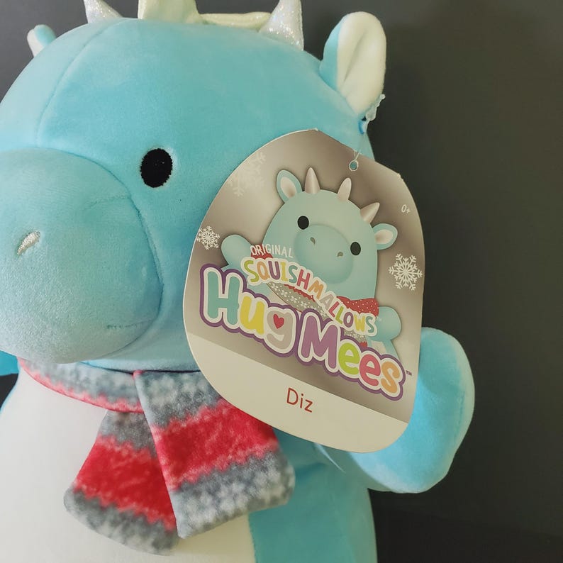 Squishmallow Diz the Dragon Hugmee Winter Christmas Plush Stuffed ...