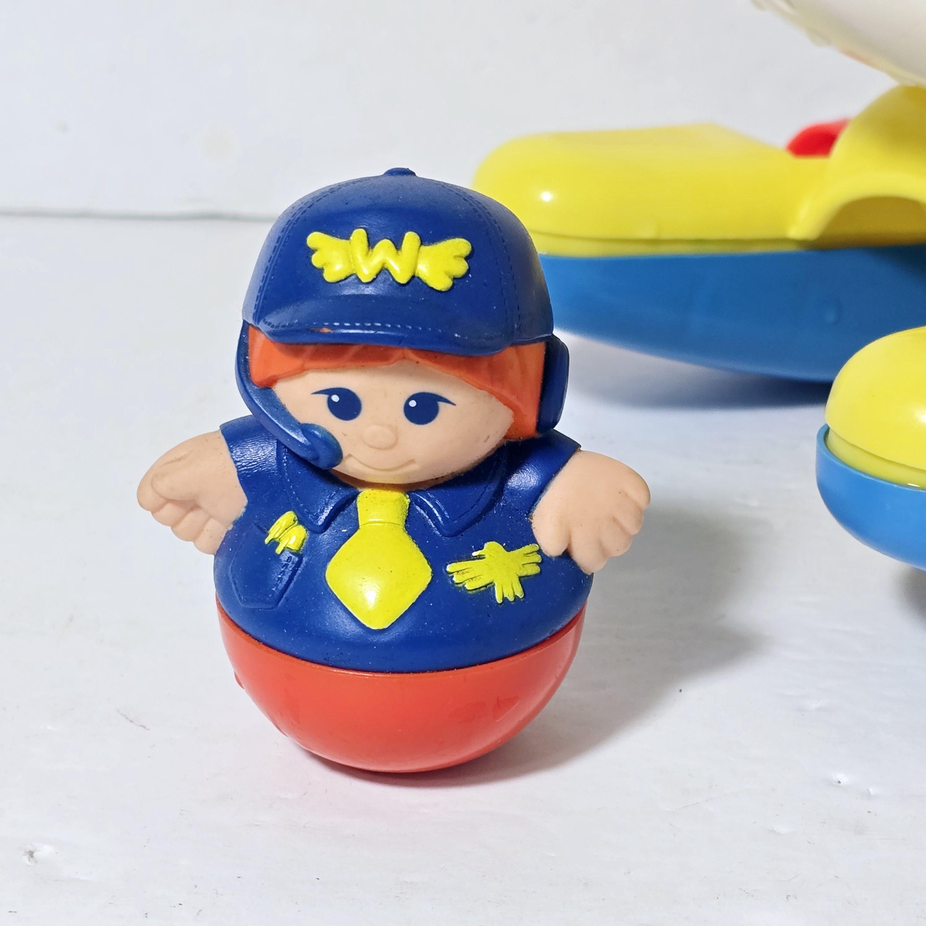 Vintage Playskool Weebles Plastic Toy Helicopter With 1 Police Weeble ...
