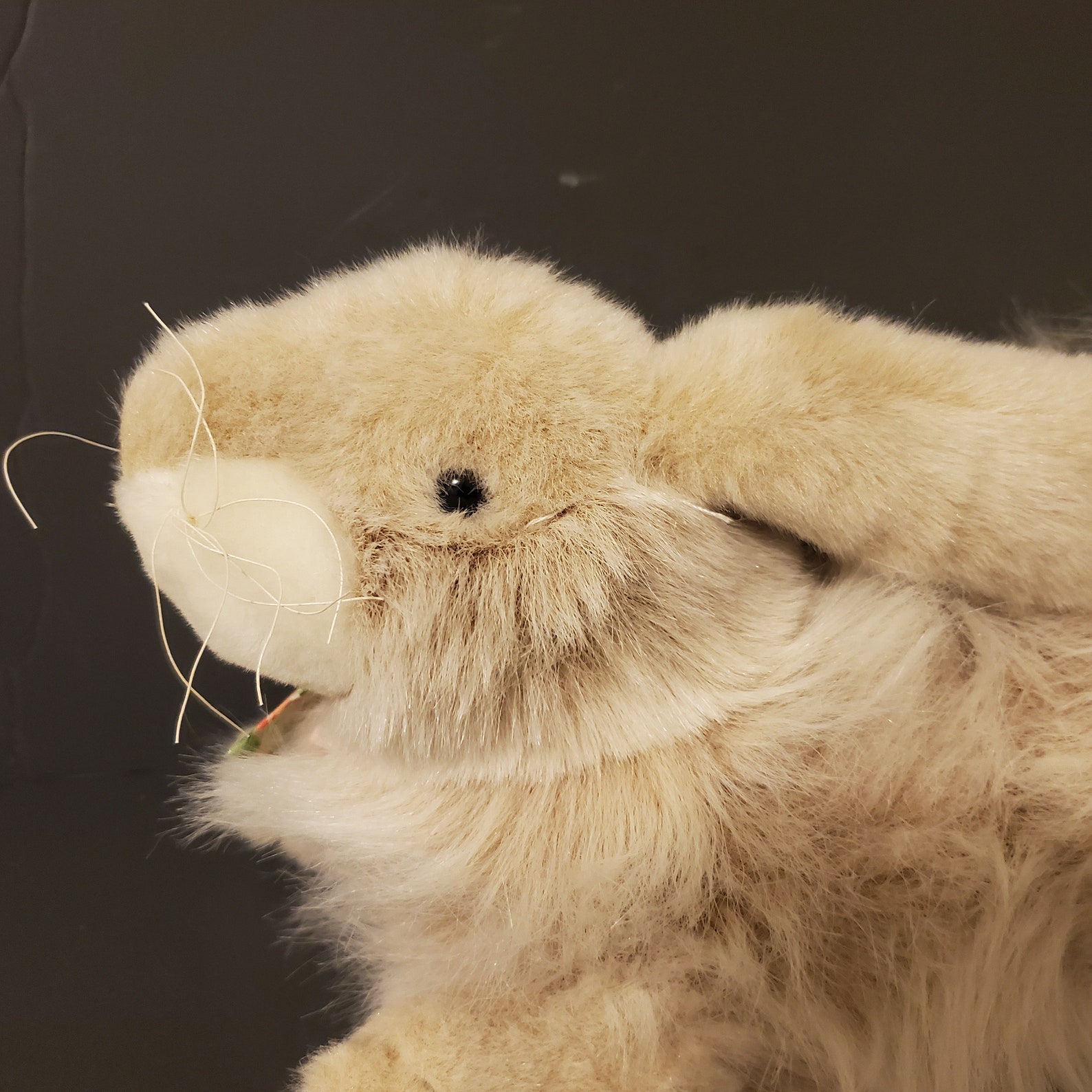 Mervyns Playful Pals Bunny Rabbit Realistic Furry Plush Tan Rabbit ...