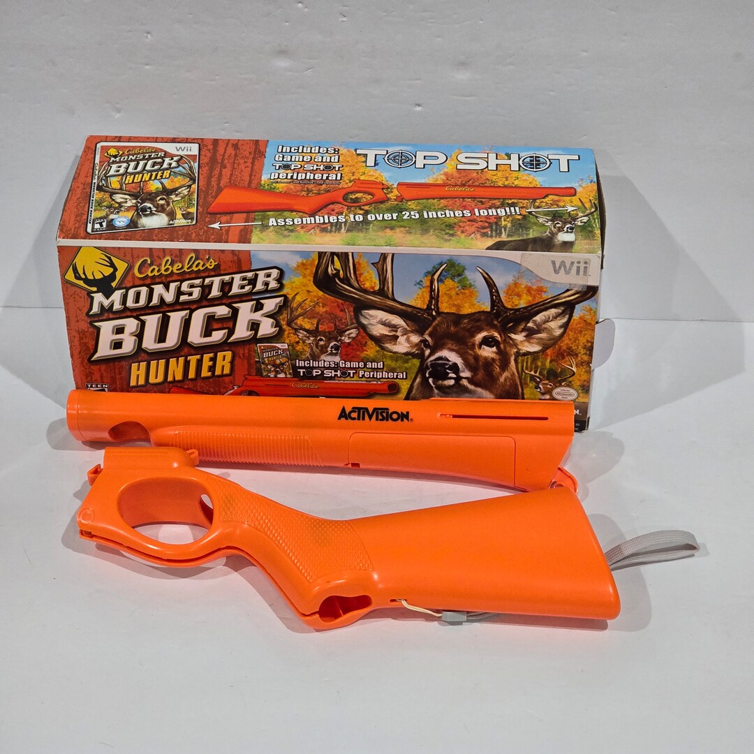 Nintendo Wii Zoo Blaster Cabelas Controller Orange Rifle Shotgun Gun ...