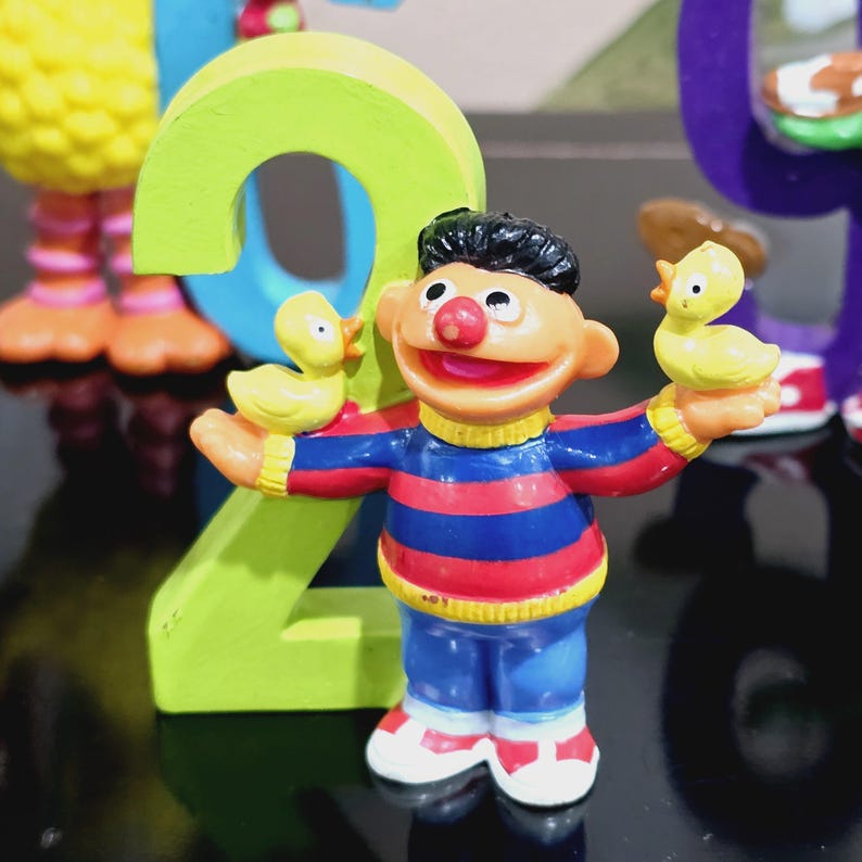 Vintage Sesame Street Figures With Numbers Cake Toppers You Choose - Etsy