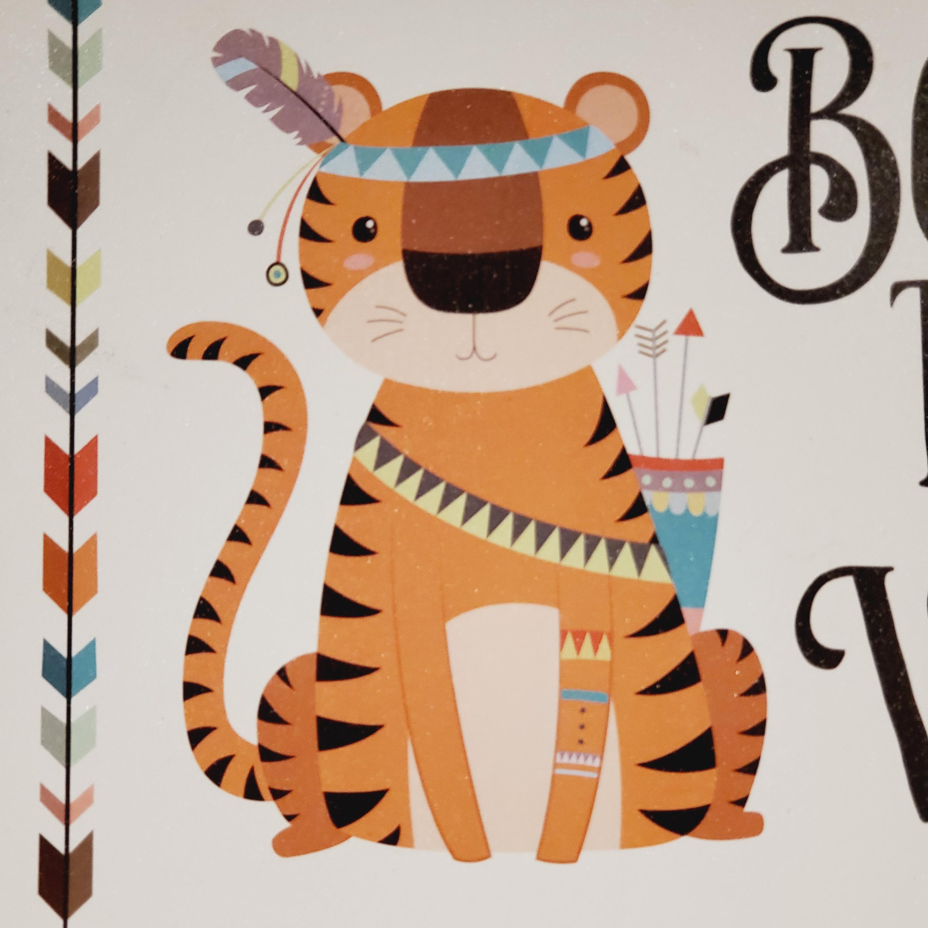 Children's Wall Art by Susan Boyer "born to Be Wild" W/ Wood Frame ...