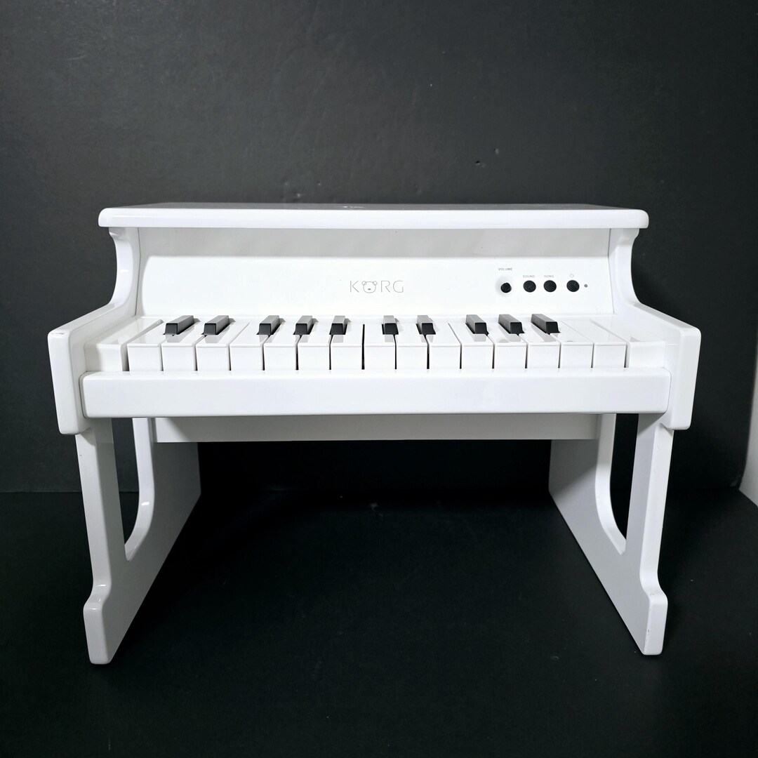 KORG WHITE Digital Tiny Toy Piano Mini 25 Built in Sounds Designed in ...