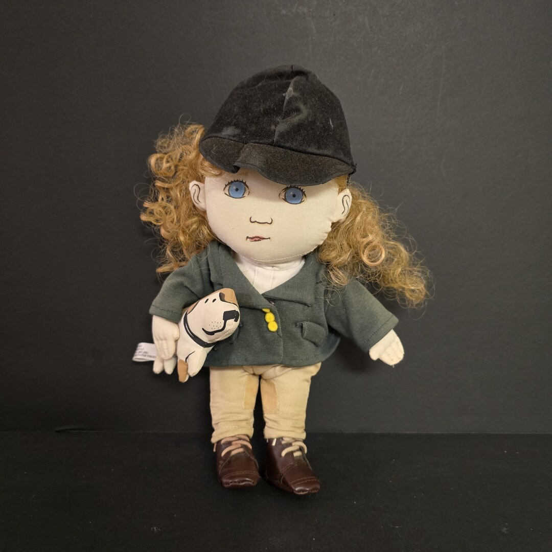 Stuffed Animal Plush Boy Honey Duff Equestrian Doll With Jack Russell ...