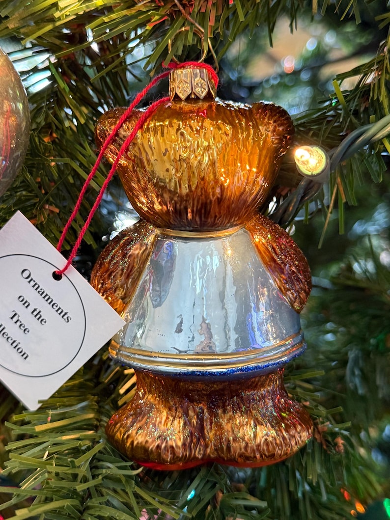 Vintage Spode Christmas Tree Glass Ornament – Teddy Bear With Candy ...