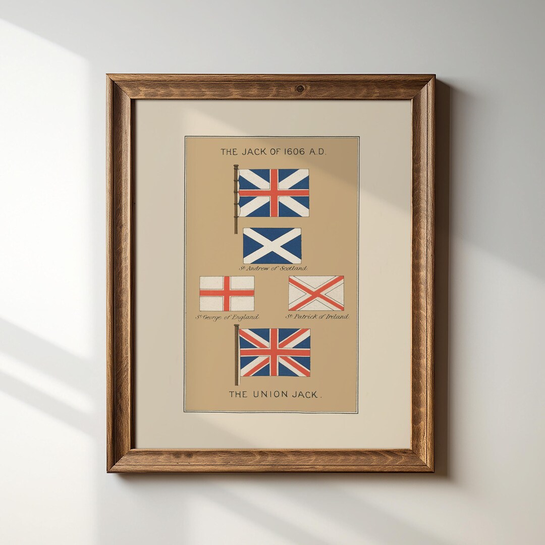 Antique Union Jack Yacht Flags | Vintage Nautical Art | Physical Giclee ...