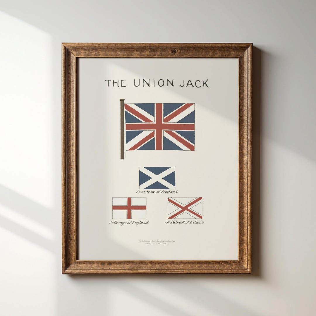 Vintage Union Jack Flags, Nautical Art Print - Etsy