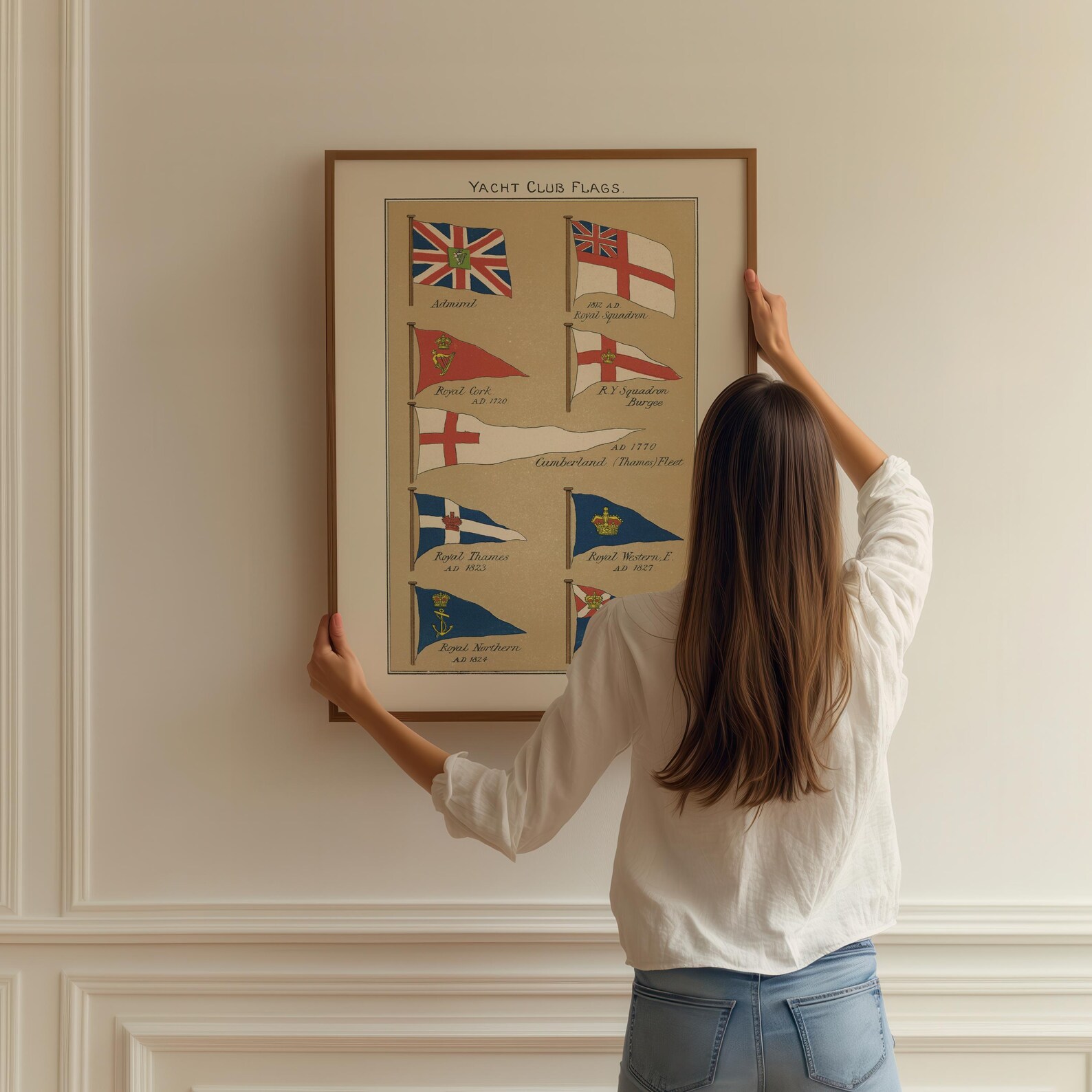 Antique Yacht Club Sailing Flags | Vintage Nautical Art | Physical ...