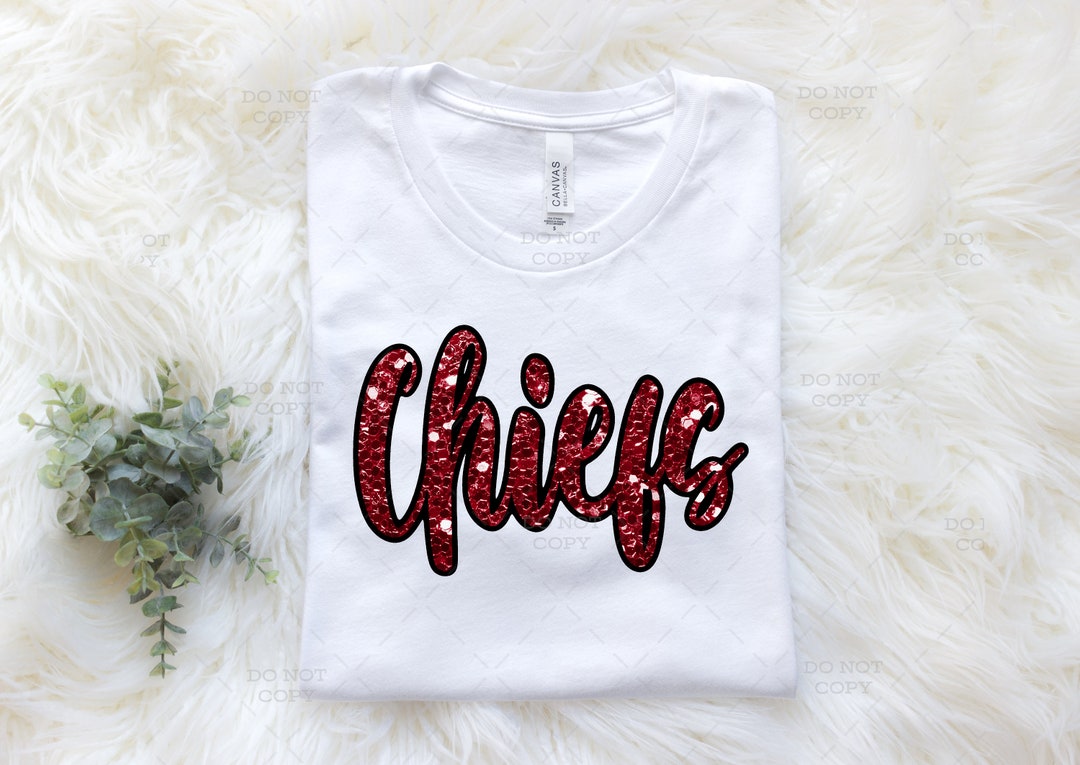 Chiefs Faux Sequin Direct to Film Transfer - Etsy