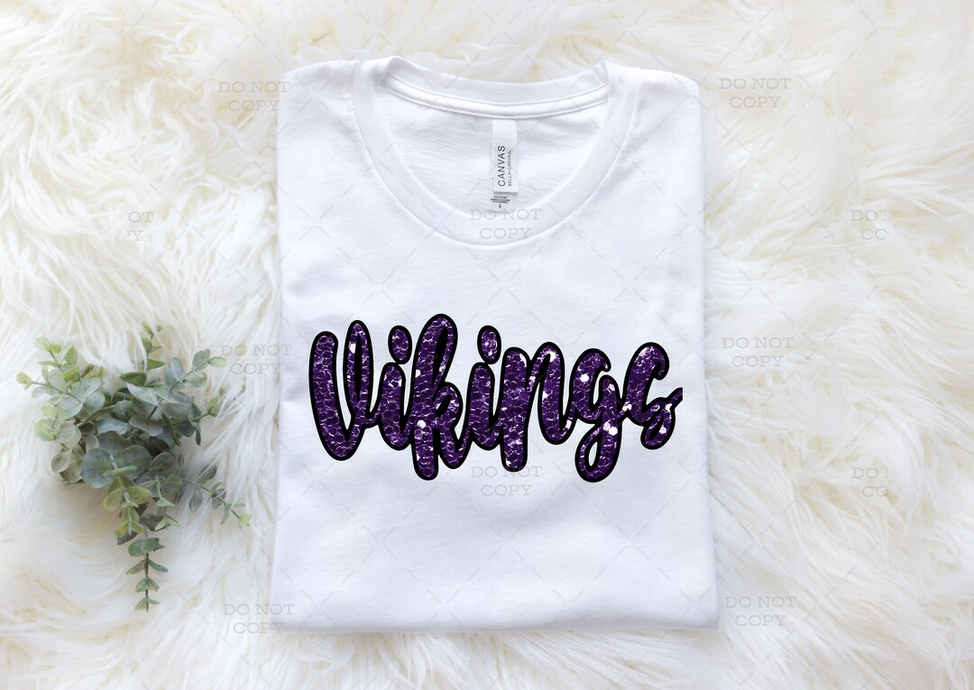 Vikings Faux Sequin Direct to Film Transfer - Etsy