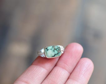 Snowville Utah Variscite Sterling Silver Handmade Ring Metalsmith James ...