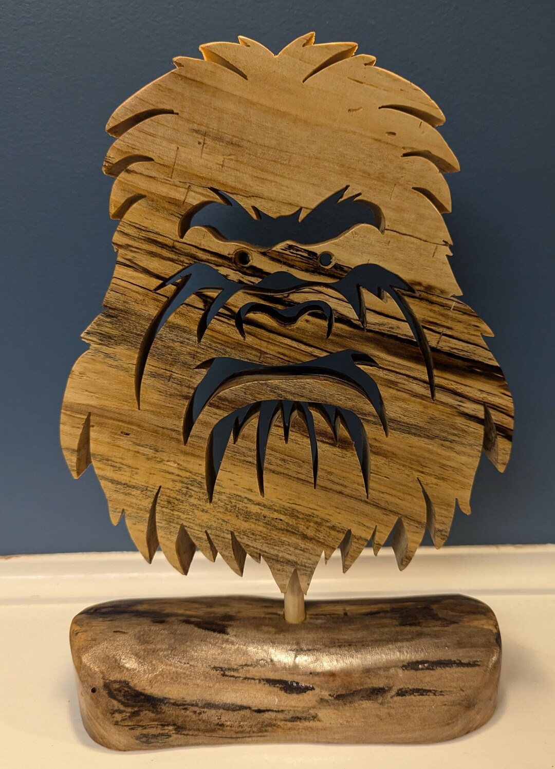 Handmade Wooden Sasquatch Face, Cryptids, Myths, Legends, High ...