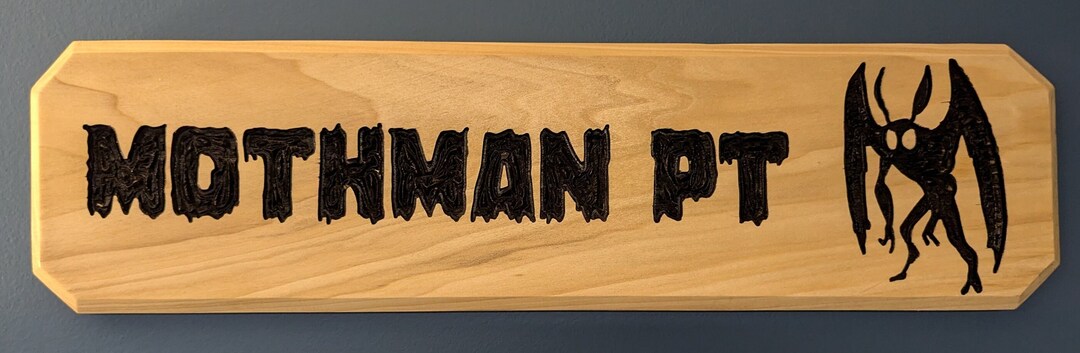 Handmade Wooden Mothman Street Sign. Cryptids, Myths, Legends, High ...