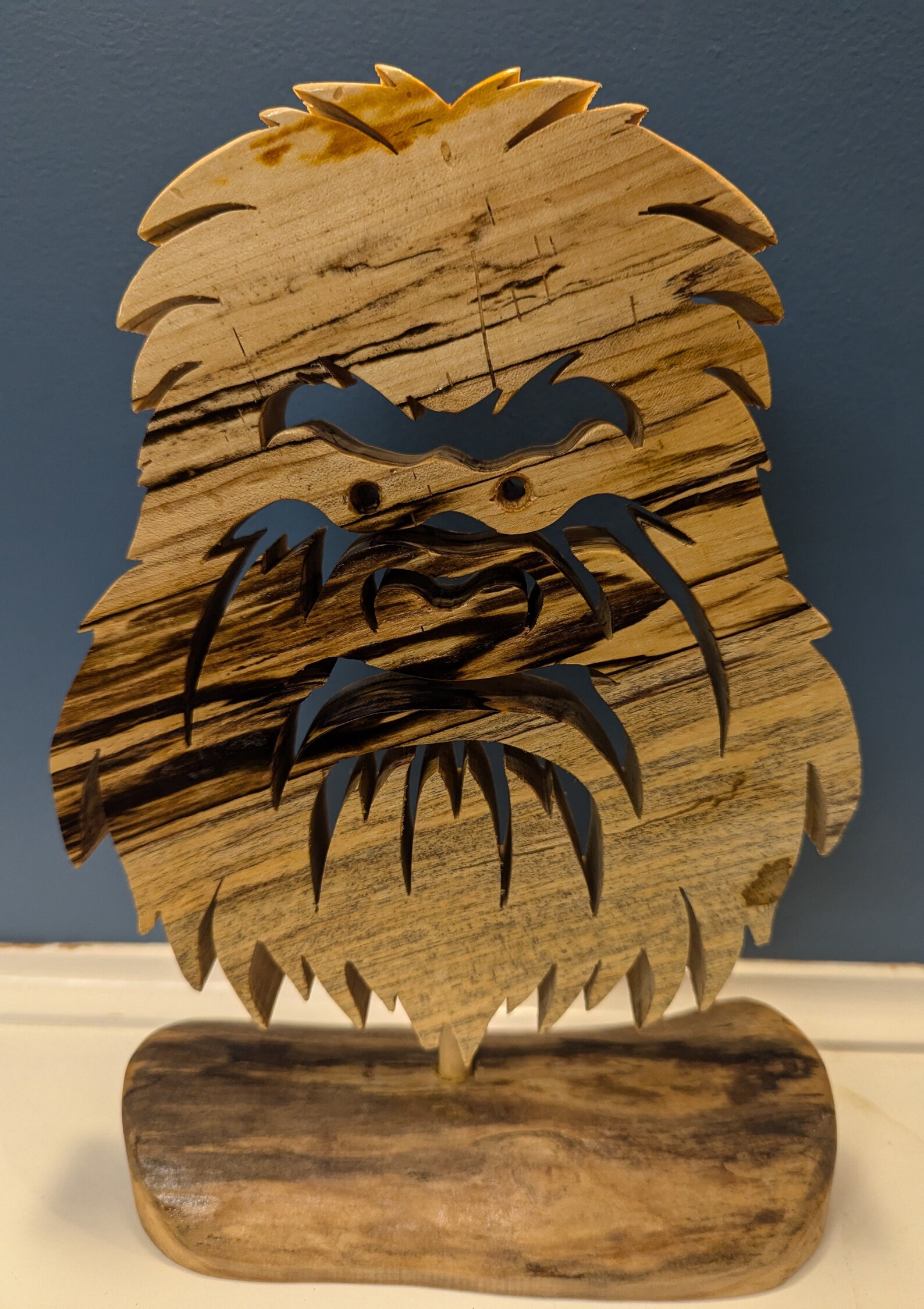 Handmade Wooden Sasquatch Face, Cryptids, Myths, Legends, High ...