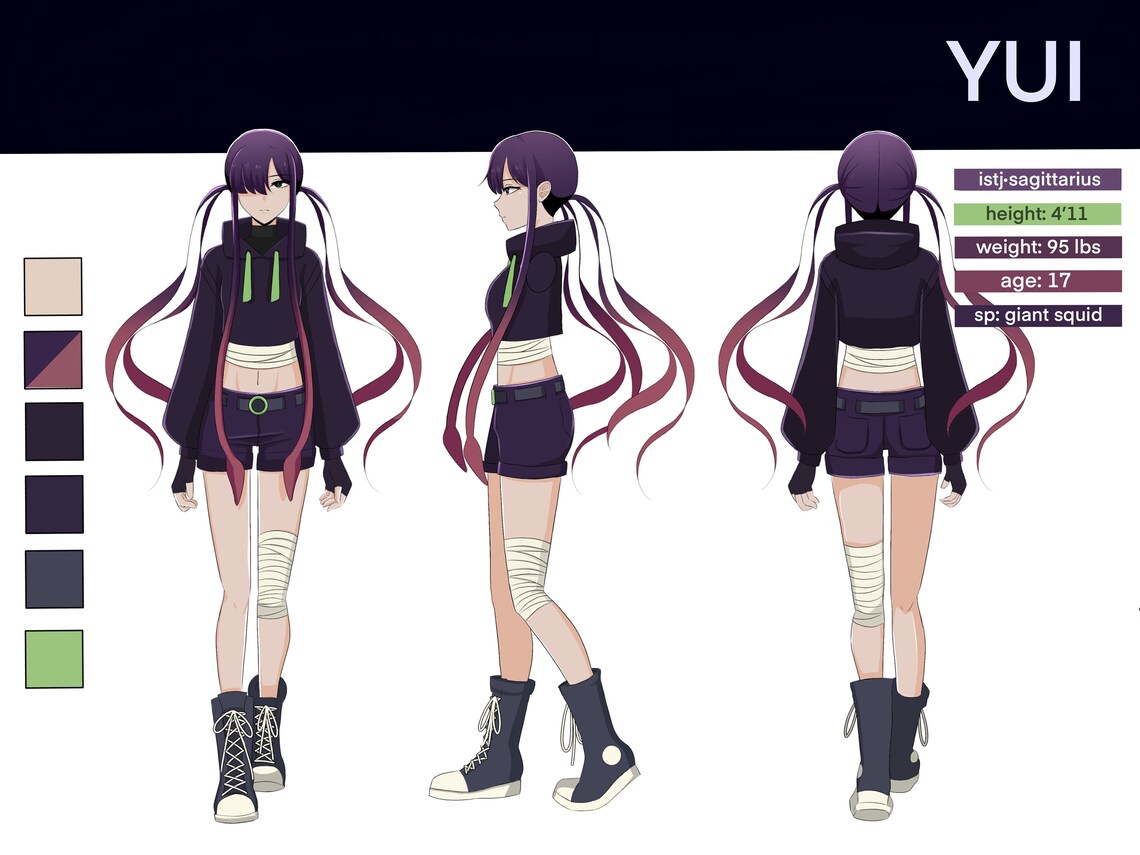 Custom Character Reference Sheet, Custom Vtuber Reference Sheet, Custom ...