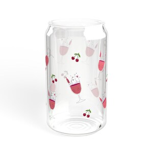 Cherry Wine Pattern Sipper Glass | 16oz - Etsy UK