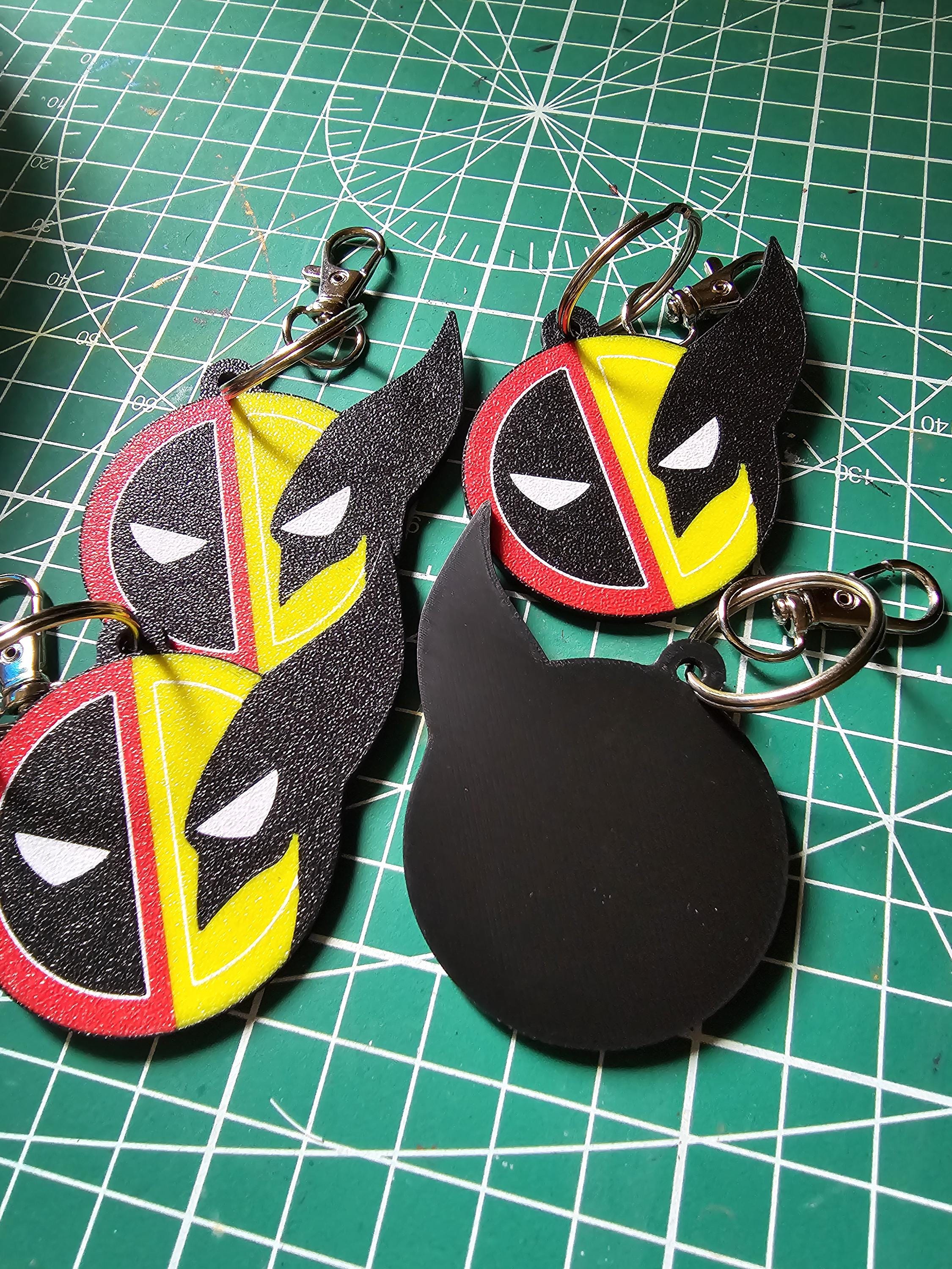 Deadpool Wolverine 3D Printed Keychain - Etsy