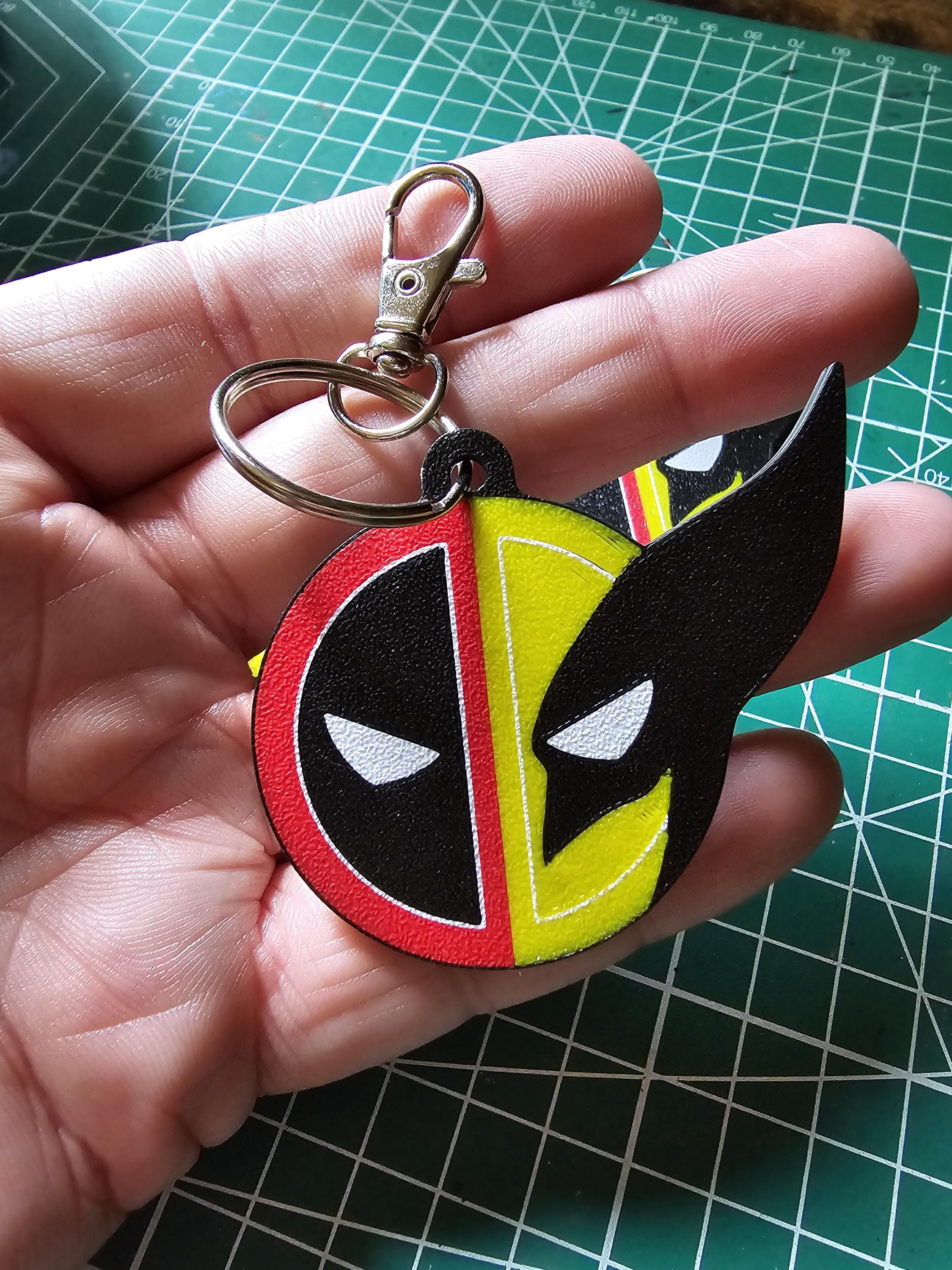 Deadpool Wolverine 3D Printed Keychain - Etsy