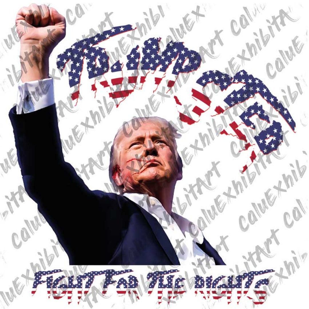 Trumpmania, Donald Trump Shooting PNG File, Digital Illustration ...