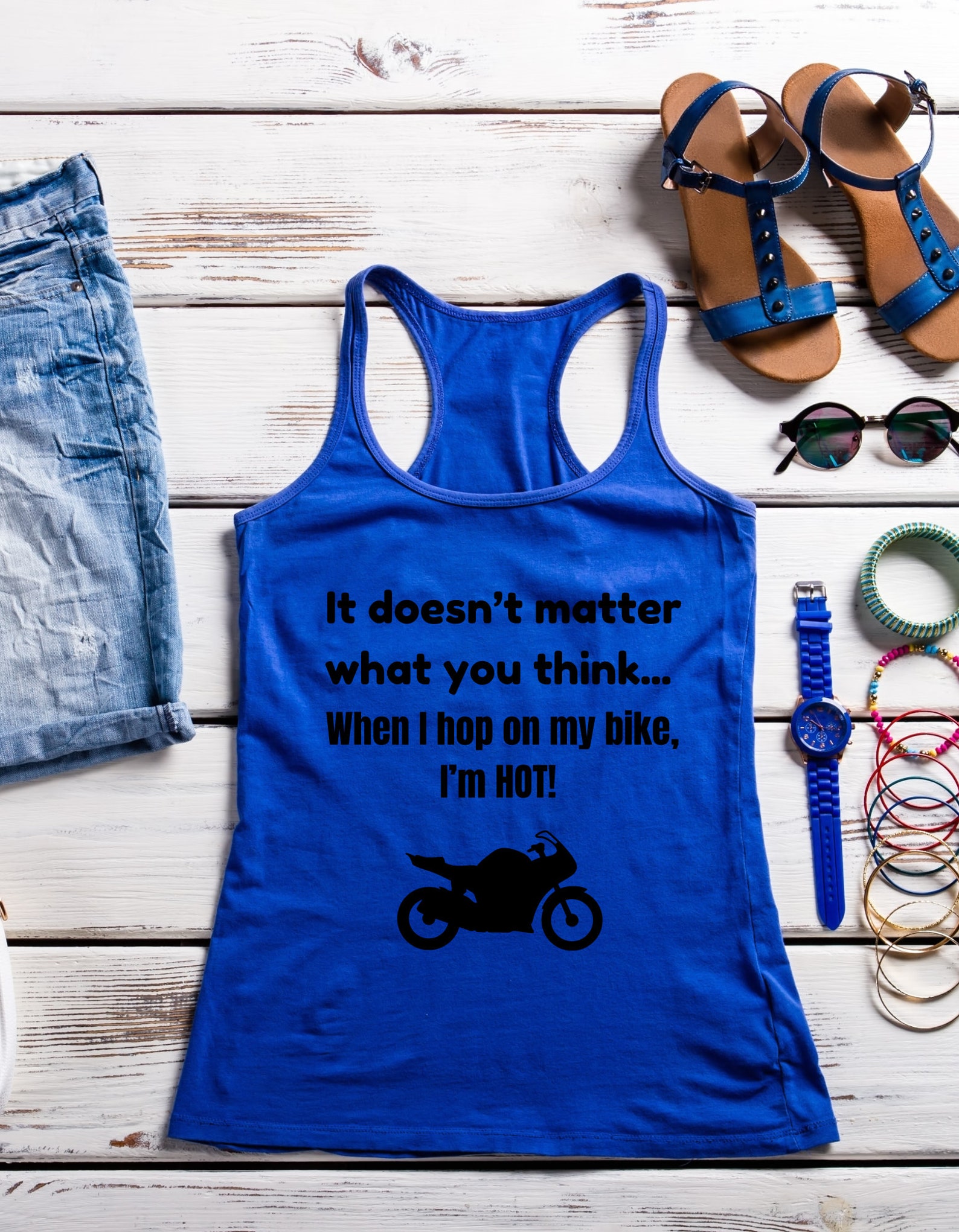 Motorcycle Women Tank, Motorcycle Print Tank Top, Motorcycle Women ...