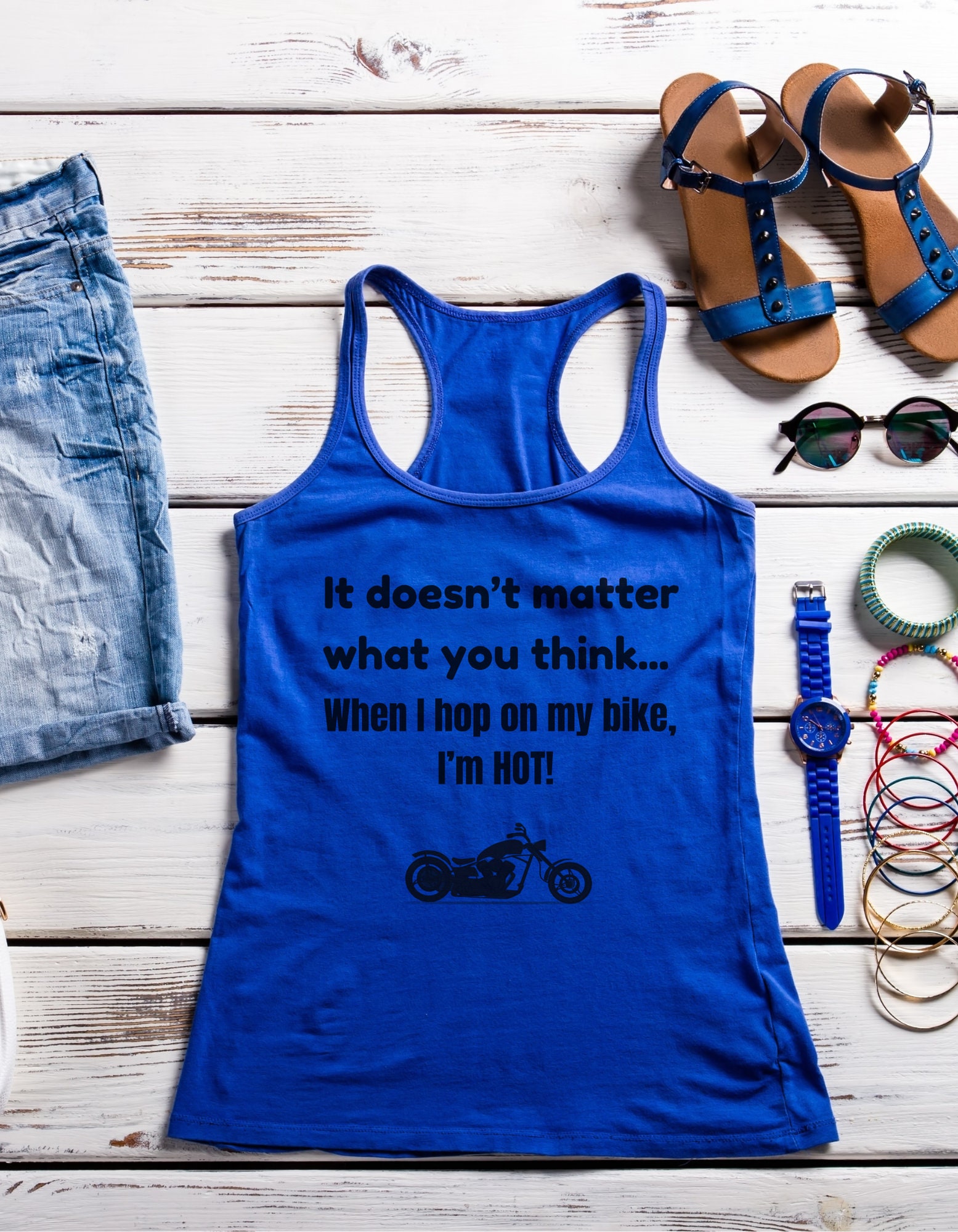 Motorcycle Women Tank, Motorcycle Print Tank Top, Motorcycle Women ...