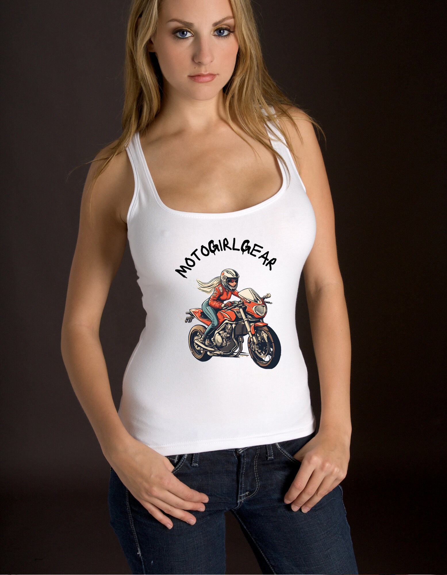 Motorcycle Women Tank, Motorcycle Print Tank Top, Motorcycle Women ...