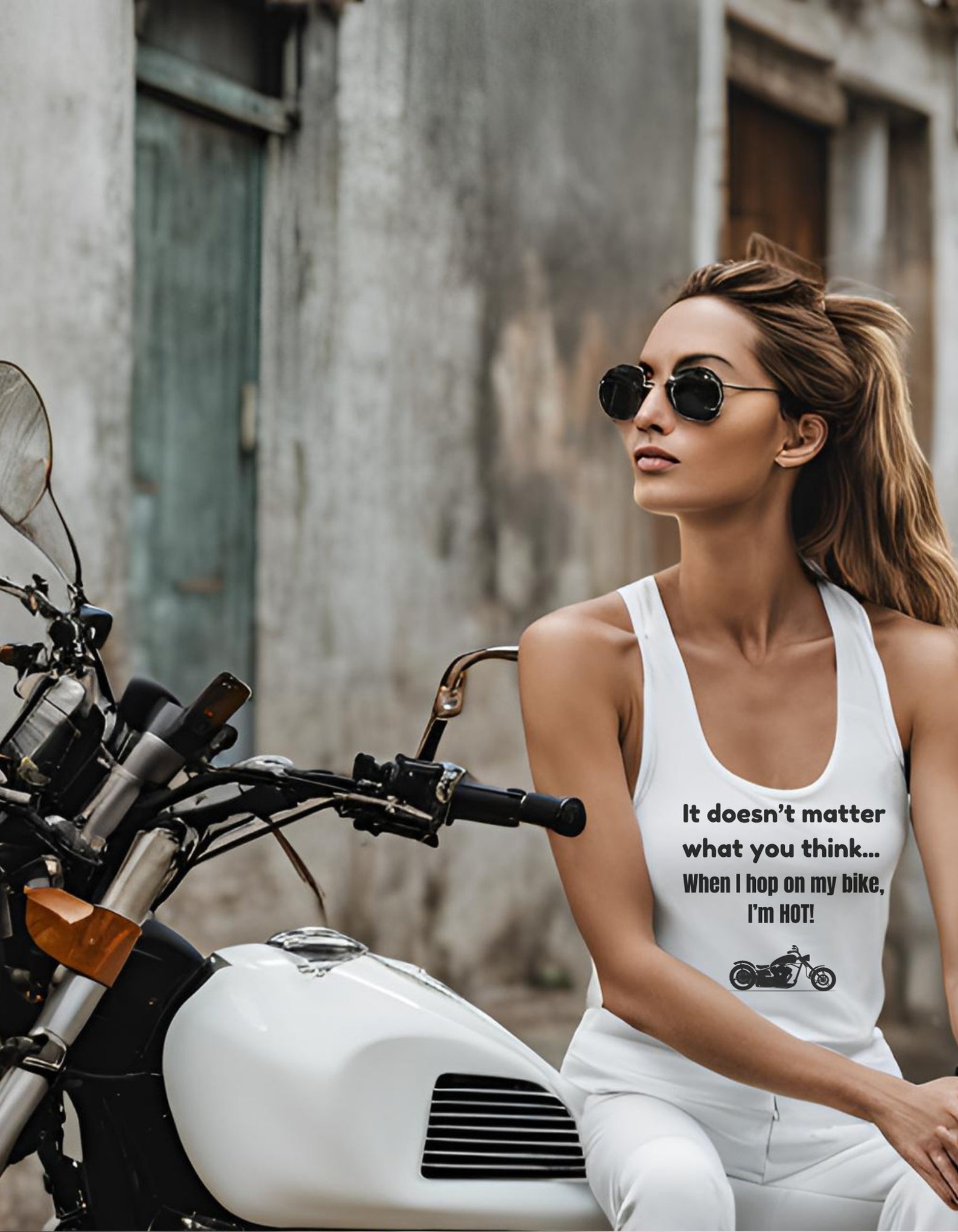 Motorcycle Women Tank, Motorcycle Print Tank Top, Motorcycle Women ...