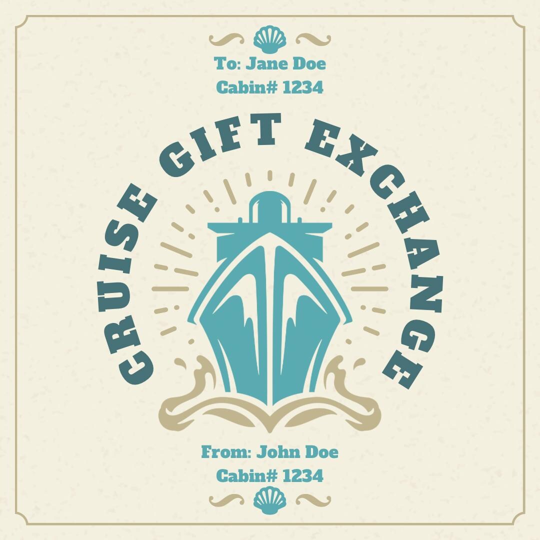 Customizable Cruise Gift Exchange Tag - Etsy