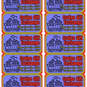 Cruise Gift Exchange Tag - Etsy