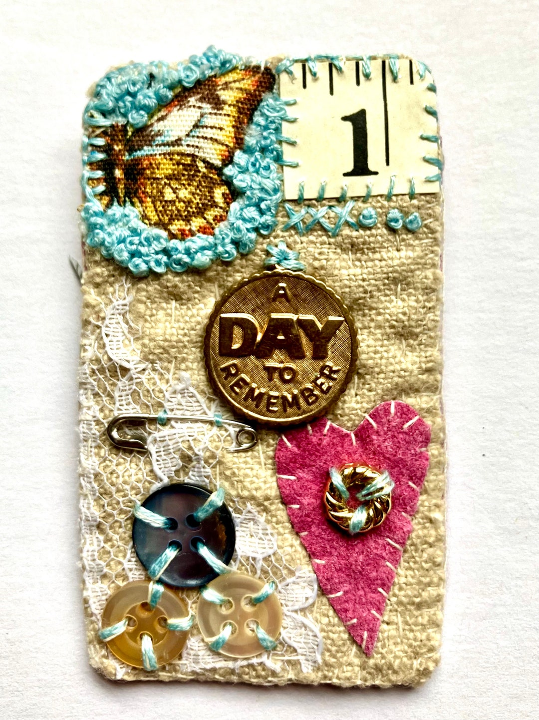 A DAY TO REMEMBER Collage Brooch - Etsy