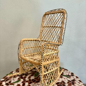 Vintage Mini Wicker Chair - Etsy