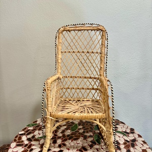 Vintage Mini Wicker Chair - Etsy