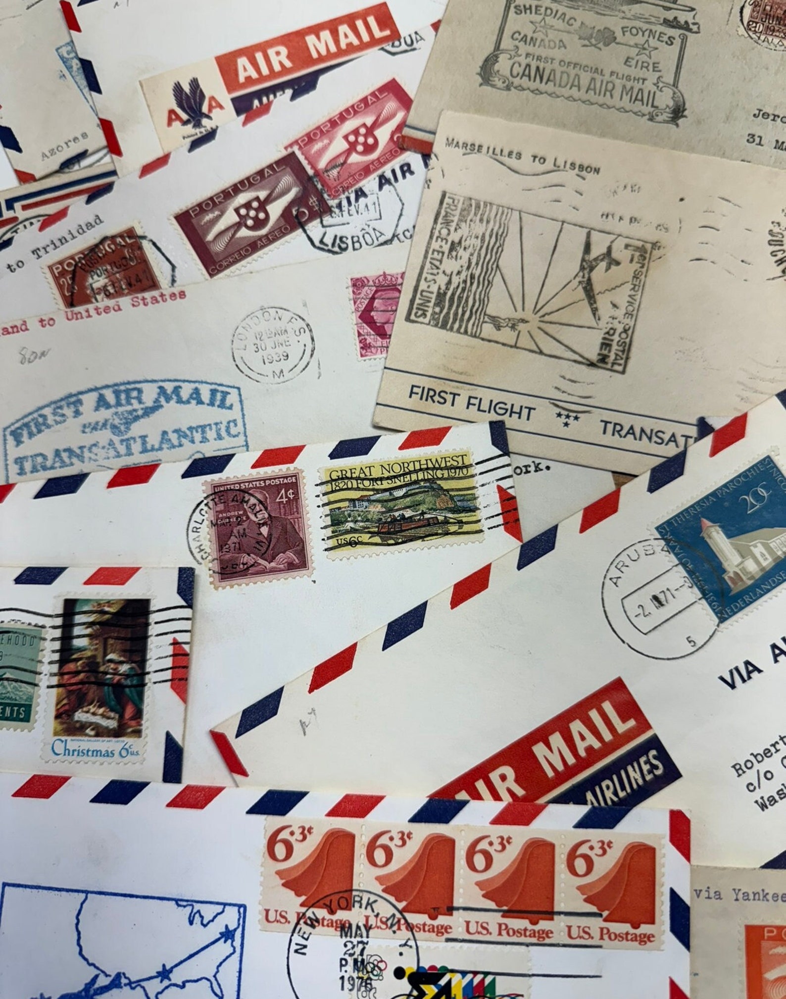 100 Different Original Historic Airmail Envelopes - Etsy